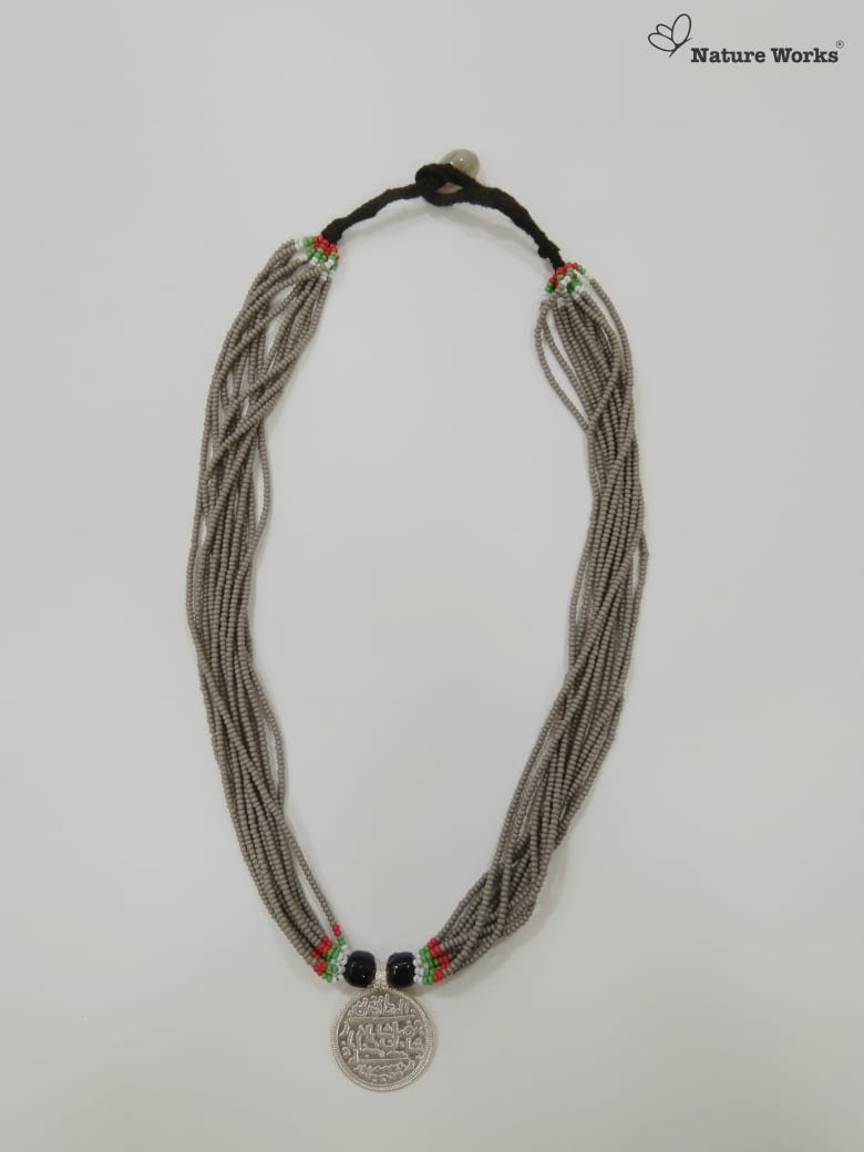 Silver coin (Athani) necklace - Single coin - Nature Works