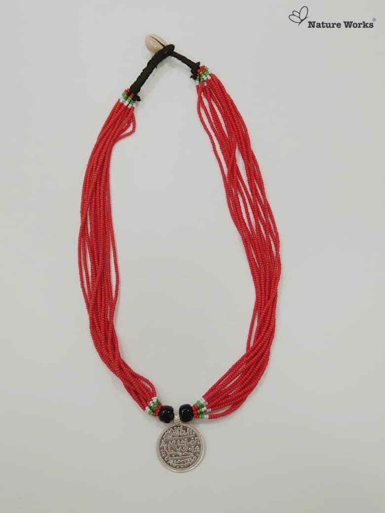 Silver coin (Athani) necklace - Single coin - Nature Works